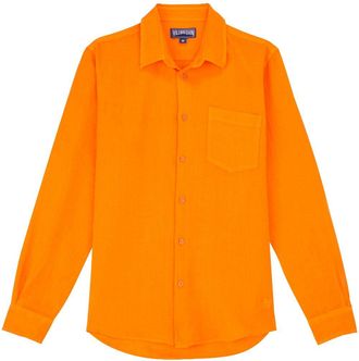 Vilebrequin Hemd aus Leinen - Orange
