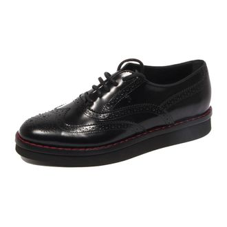 Tod's Leder Mokassin Francesina Bucature - - Shoes - Damen - Schwarzk - 35 EU