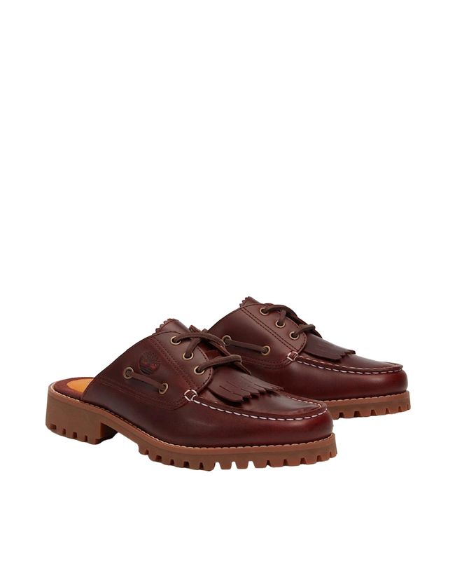 Womens Mules Noreen Burgundy Full Grain Leather Loafers