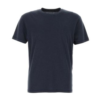Tom Ford T-shirt bleu marine en lyocell m&eacute;lang&eacute; - Homme - Tops - Bleu - Taille: XL