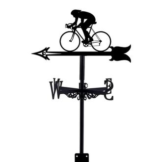 Generic Schwarze Wetterfahne aus Metall Zur Anzeige der Windrichtung Im Au&szlig;Enbereich f&uuml;R Hof Garten Bauernhaus Scheune Schuppen oder Terrasse(EE3)