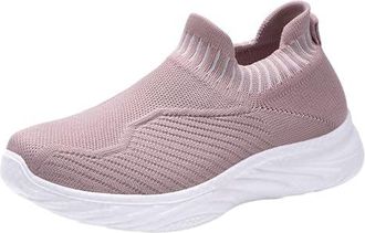 Generic Chaussures de marche super douces et confortables pour femme - Chaussures montantes en maille douce et respirante - Baskets de sport légères à enfiler