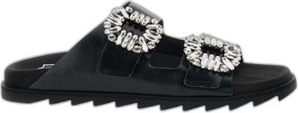 Roger Vivier Slidy Viv Sandale - - Shoes - Damen - Schwarzk - 35 EU