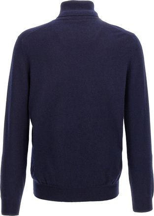 Brunello Cucinelli Cashmere Turtleneck Sweater - Navy