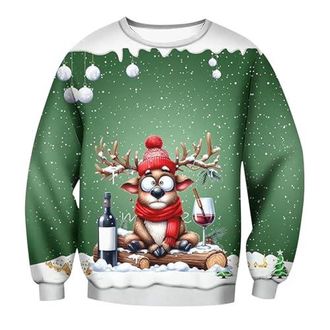 Generic Sweatshirts pour hommes pulls européens et américains Noël hommes et femmes mignon D impression numérique européen et américain commerce extérieur pul