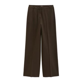 Marc O'Polo Flanellhose Wide Leg - - Trousers - Damen - Braun - S