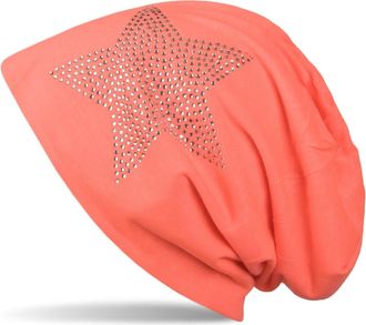 styleBREAKER M&uuml;tze Leichte Beanie mit Strass Stern