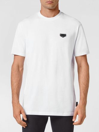 Philipp Plein T-shirt en coton avec patch logo appliqu&eacute; sur la poitrine