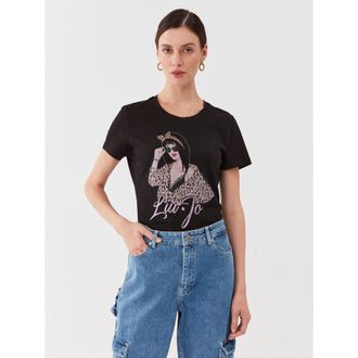 Liu Jo T-Shirt 5F3135 JS923 Schwarz Regular Fit