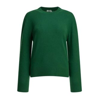Semper Kaschmir Pullover mit Rundhalsausschnitt - - Knitwear - Damen - Gr&uuml;n - L