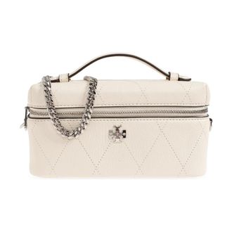 Tory Burch Charlie Quilted Vanity Case - - Bags - Damen - Beige - ONE SIZE