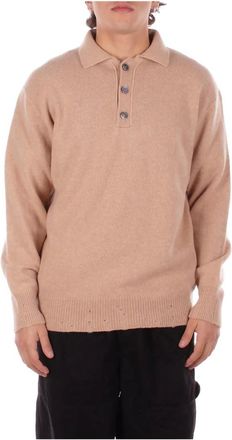 Amaranto Amar&aacute;nto, Homme, Pulls, Beige, Taille: S Maglia Chiusura bottoni