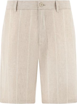 Boggi Milano Homme, Shorts, Beige, Taille: W33 Bermudas en Lin