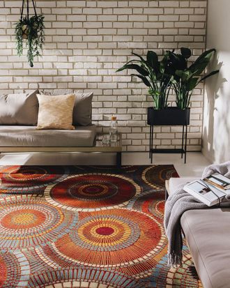 benuta Nest In- & Outdoor Teppich Artis - Mehrfarbig 120x80 cm - Strapazierfähig für Balkon, Terrasse, Garten - Küchenteppich & Wohnzimmerteppich - Botanical