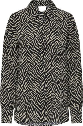 Only Damen Onlkatty Life L/S Loose Shirt Ptm, Black, X-Small