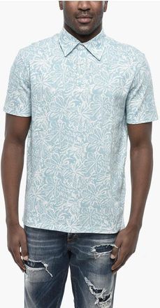 Altea 3-Button Polo with Botanical Print size S