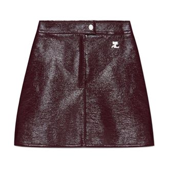 Courr&egrave;ges Kurzer Rock - - Skirts - Damen - Rot - S