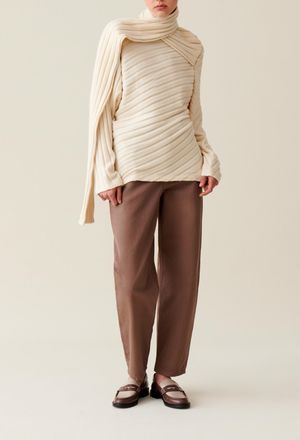 Claudie Pierlot Pull &eacute;charpe int&eacute;gr&eacute;e amovible