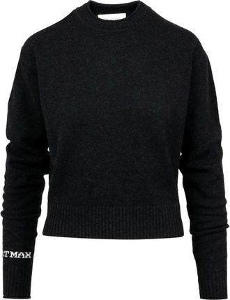 Sportmax Femme, Pulls, Noir, Taille: 42 FR Pull Ras du Cou Agadir