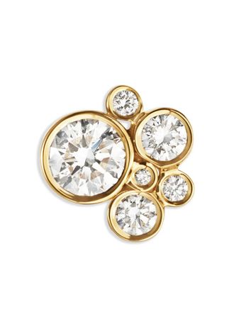 Sophie Bille Brahe boucle doreille Bisou en or 18ct sertie de diamant - Jaune