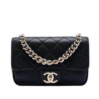 Chanel Pre-owned Quilted Caviar Leather Satchel - - Pre-owned - Damen - Schwarzk - ONE SIZE