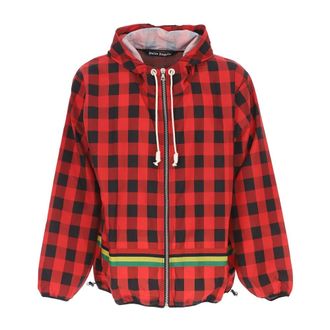 Palm Angels Homme, Vestes, Multicolore, Taille: XS Checked Windbreaker Jacket