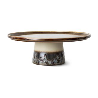 HKliving Plat &agrave; g&acirc;teau en gr&egrave;s HKliving