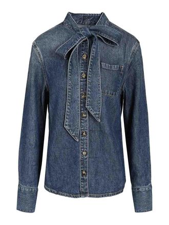 Self Portrait Chemise - Bleu