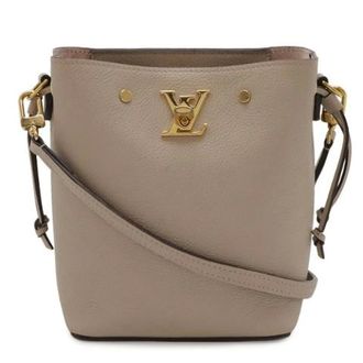 Louis Vuitton Sac seau Nano Lockme en cuir pr&eacute;-poss&eacute;d&eacute; - Femme - Pre-owned - Beige - Taille: ONE Size
