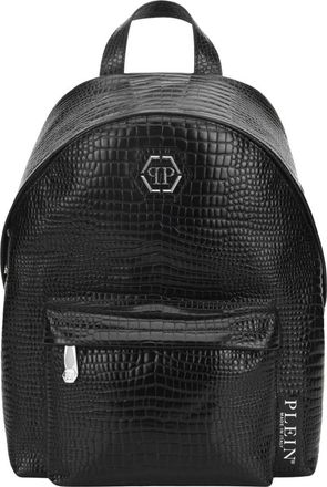 Philipp Plein Homme, Sacs, Noir, Taille: ONE Size Leather Backpack Cocco