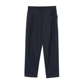 Theory Wollmischung High-Rise Tapered Hose - - Trousers - Damen - Blau - XS