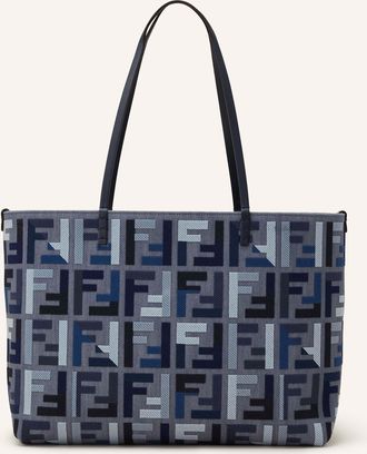 Fendi Shopper Roll Large Mit Pouch blau