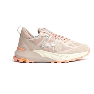 Philippe Model Rosa Sneakers Aw24 mit lachsfarbenen Eins&auml;tzen - - Shoes - Damen - Rosa - 40 EU