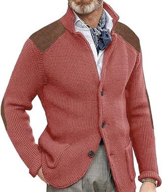 Generic Cardigan l&eacute;ger en tricot &agrave; manches longues boutonn&eacute; pour homme pour le printemps et lautomne, c2, XXL