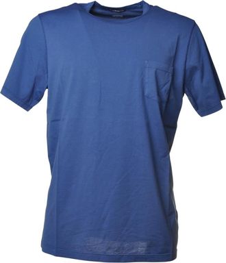 C.P. Company C.p. Company, Homme, Tops, Bleu, Taille: L T-shirt &agrave; poche poitrine en jersey merceris&eacute;