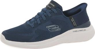 Skechers Chaussures à Enfiler Mains Libres pour Homme : Bounder 2.0 Sneaker, Bleu Marine, 42 EU