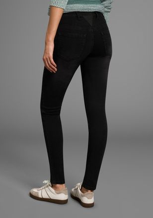 Arizona Jeansjeggings ARIZONA, Damen, Gr. 34, N-Gr, schwarz (schwarz washed), Denim/Jeans, Obermaterial: 98% Baumwolle, 2% Elasthan, unifarben, skinny fit lan