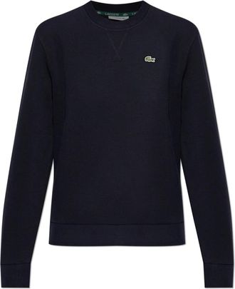Lacoste Femme, Sweatshirts et sweats &agrave; capuche, Bleu, Taille: 36 FR SweaT-shirt Col Rond en Piqu&eacute; Coupe D&eacute;contract&eacute;e