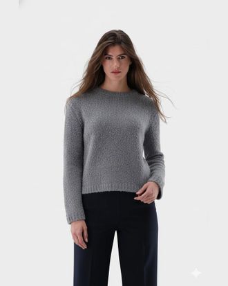 van Laack Rundhalspullover aus Teddy-Strick