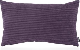H.O.C.K. Cord Wave Kissen inkl. Füllung Kissen Dekokissen Zierkissen in verschiedenen Größen Herbst/Winter (50x30cm, lila - aubergine)
