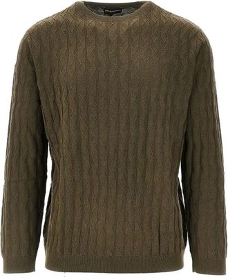 Emporio Armani Homme, Pulls, Vert, Taille: 2XL Maille ras du cou
