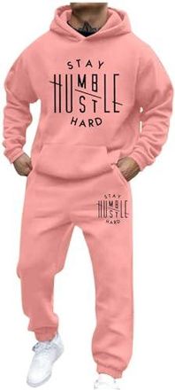 Generic Surv&ecirc;tements pour hommes avec imprim&eacute; sweat &agrave; capuche ample jambe droite poche pantalons de surv&ecirc;tement ensembles d&eacute;contract&eacute;s pour le sport quotidien