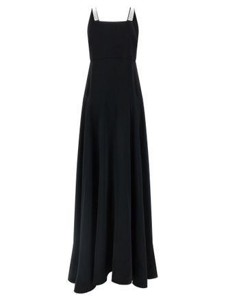 Giovanni Bedin Ruffle and Crystal-Trim Dress - Black