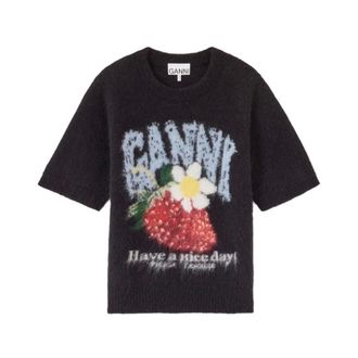 Ganni Damen, Strickwaren, Schwarzk, SGr&ouml;&szlig;e