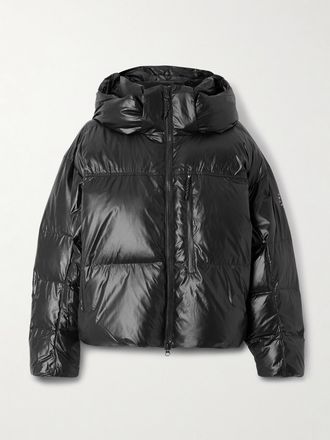 adidas by Stella McCartney Wattierte Steppjacke Aus Recyceltem Shell Mit Kapuze - Schwarz
