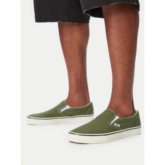 Vans Sneakers aus Stoff Vans Classic Slip-On VN000Z7AGRK1 Gr&uuml;n