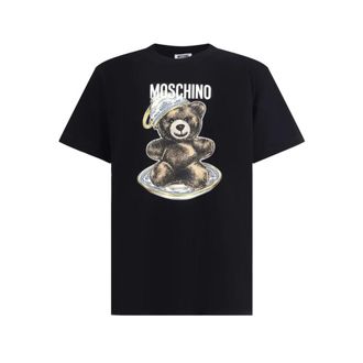 Moschino B&auml;renprint Baumwoll T-Shirt - - Tops - Herren - Schwarzk - S