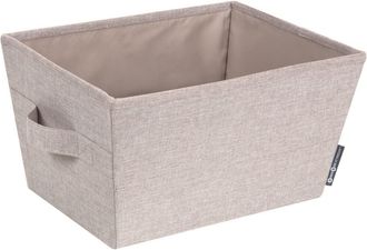 Bigso Box of Sweden BIGSO trapezförmige Aufbewahrungsbox (klein) - faltbare Box mit Tragegriffen für Decken, Kleidung, Schuhe, Spielzeug und mehr - kleine Aufbewahrungslö