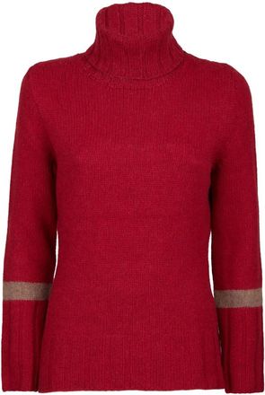 Gallo Gallo, Femme, Pulls, Rouge, Taille: 40 FR Pull Col Roul&eacute; en Laine
