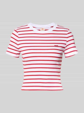 Levi's T-Shirt in Ripp-Optik mit Label-Stitching